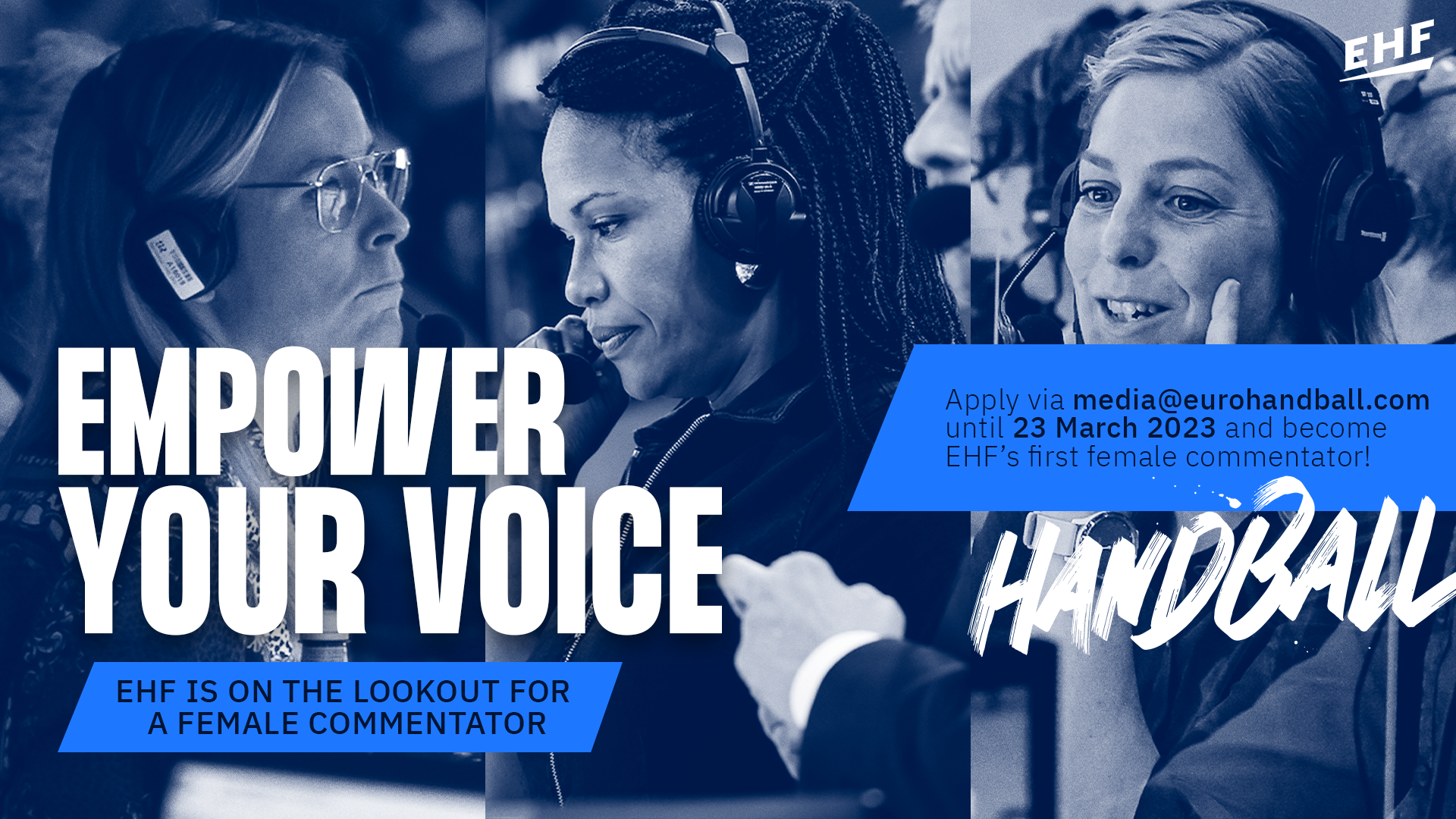 Empower your voice and become the EHF's first female commentator